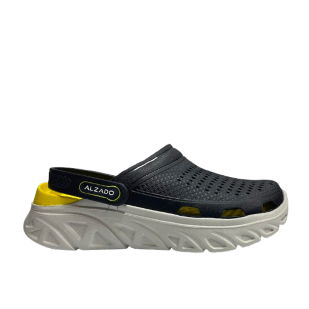 Alzado Men Clogs (RAFAEL) Navy/Yellow - Nice Footwear